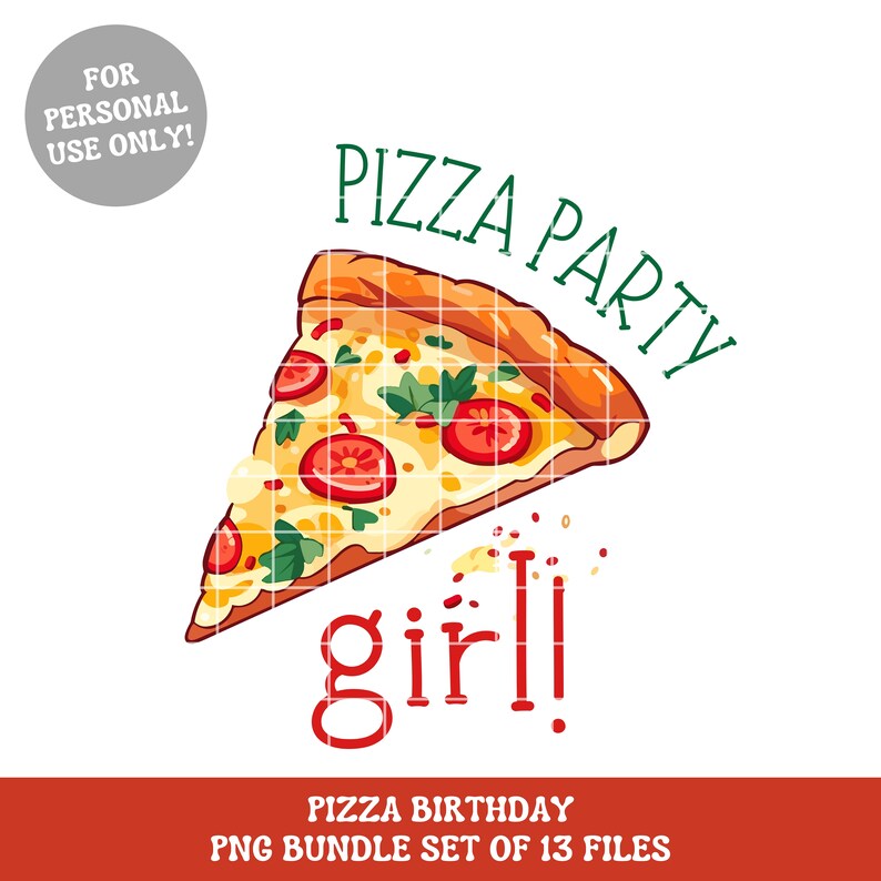Pizza Birthday Girl Png Bundle Sublimation, Pizza Birthday Shirt Png ...
