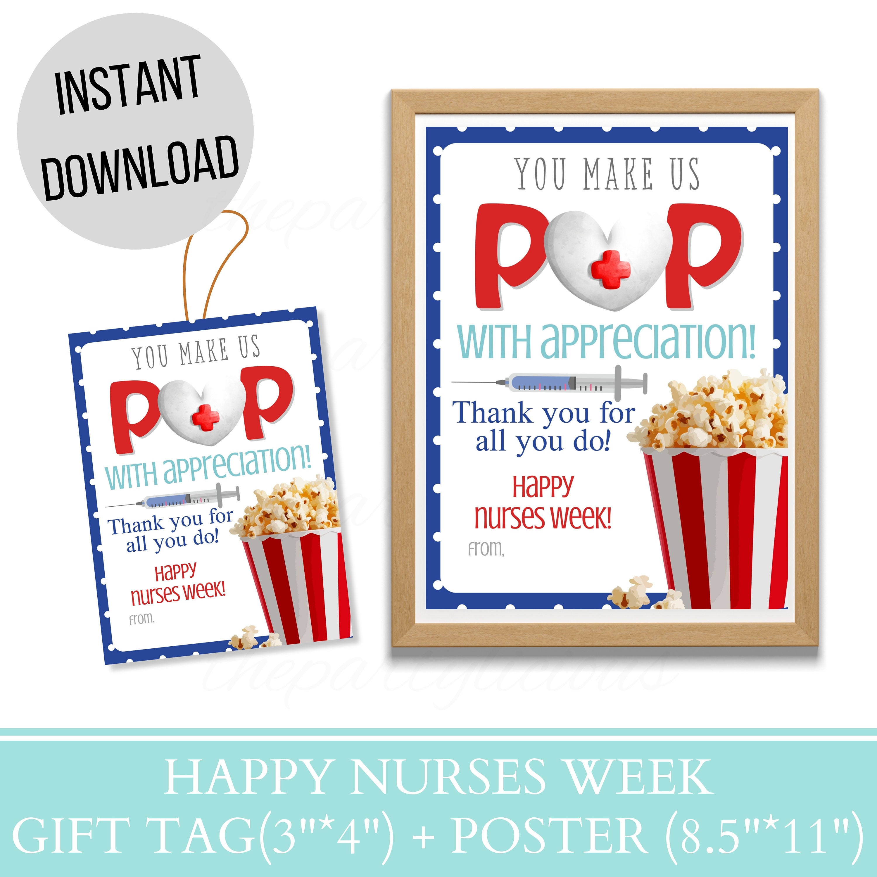 Printable Happy Nurses Week Gift Tags, Happy Nurses Week Appreciation ...