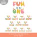 Fun to Be One First Birthday Shirt PNG Bundle, Fun to Be One 1st ...