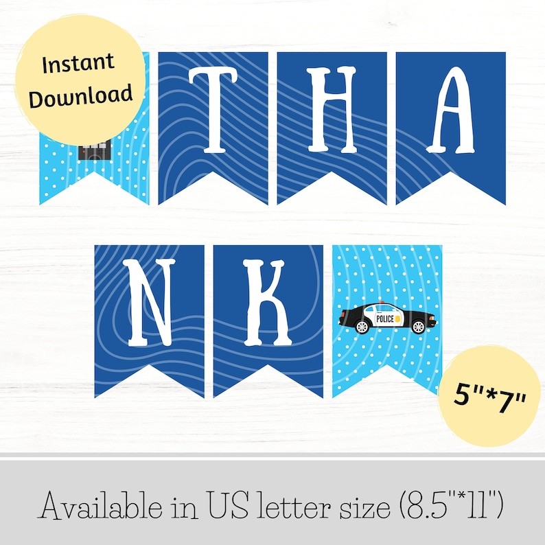 Printable Happy Police Appreciation Week Banner, Thank You Police ...