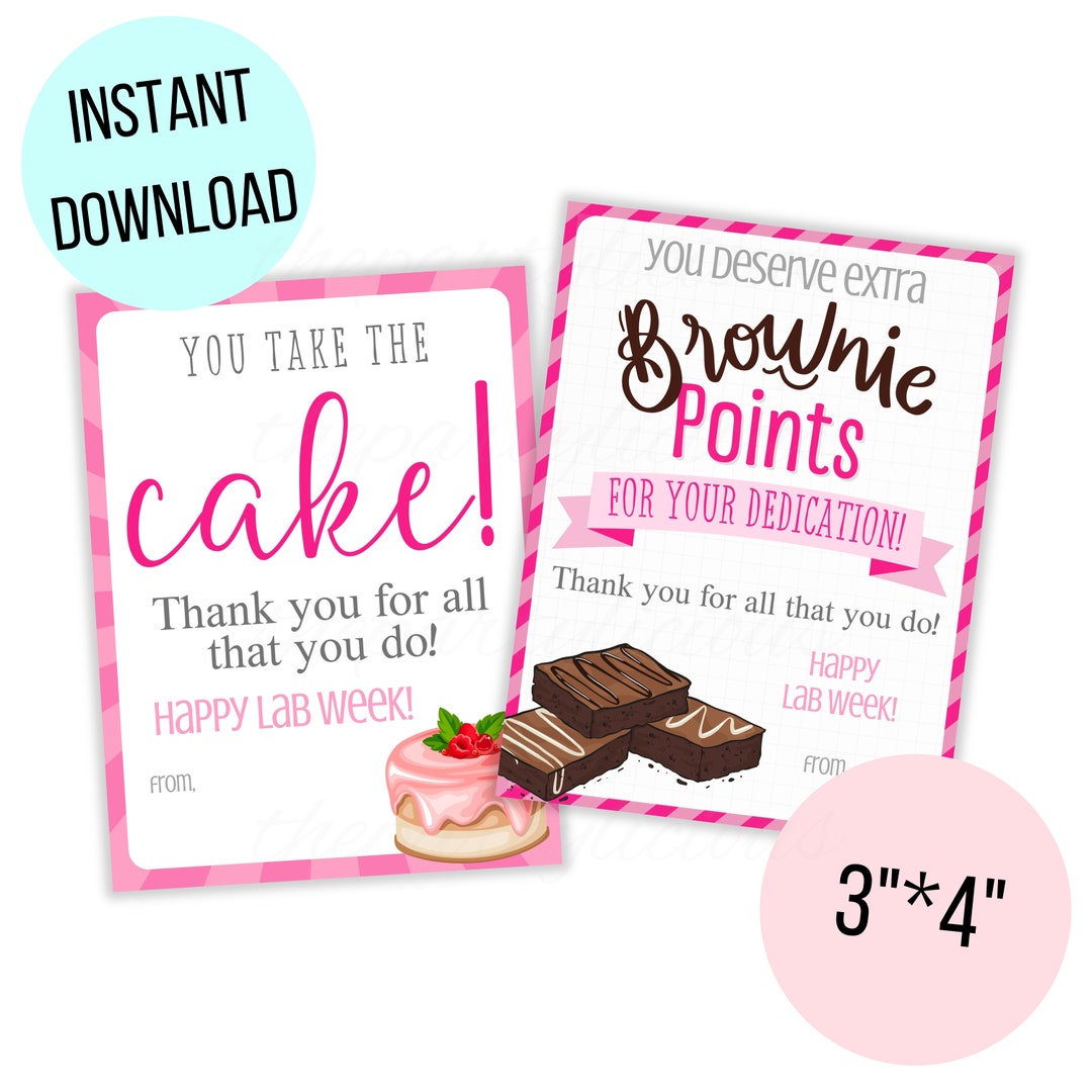 Happy Lab Week Printable Gift Tags, Medical Lab Week Appreciation Cake ...
