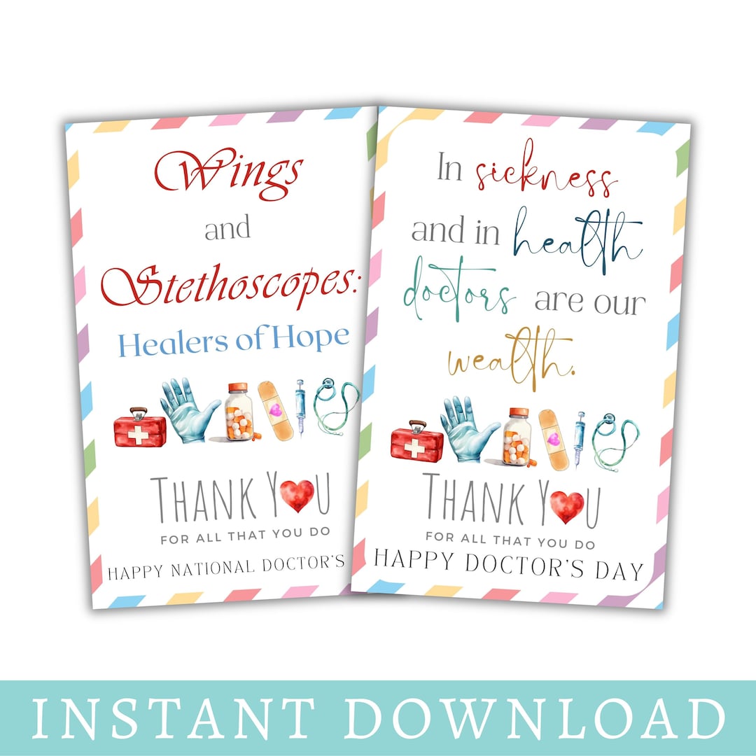 Printable National Doctors Day Gift Tags, Happy Doctors Day Printable ...