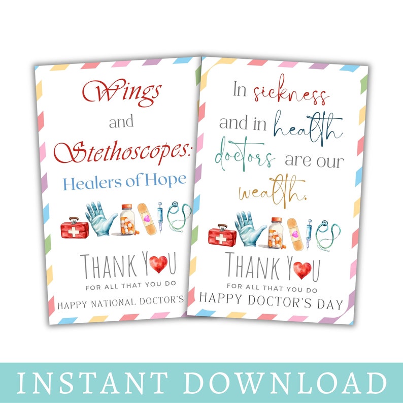 Printable National Doctors Day Gift Tags, Happy Doctors Day Printable ...