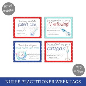 Nurse Practitioner Week Gift Tags, Happy NP Week Gift Cards, Nurse Practitioner Appreciation ...