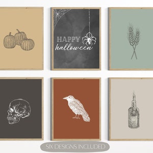 Chalkboard Pumpkins Halloween Wall Art DIGITAL FILE Fall Decor ...