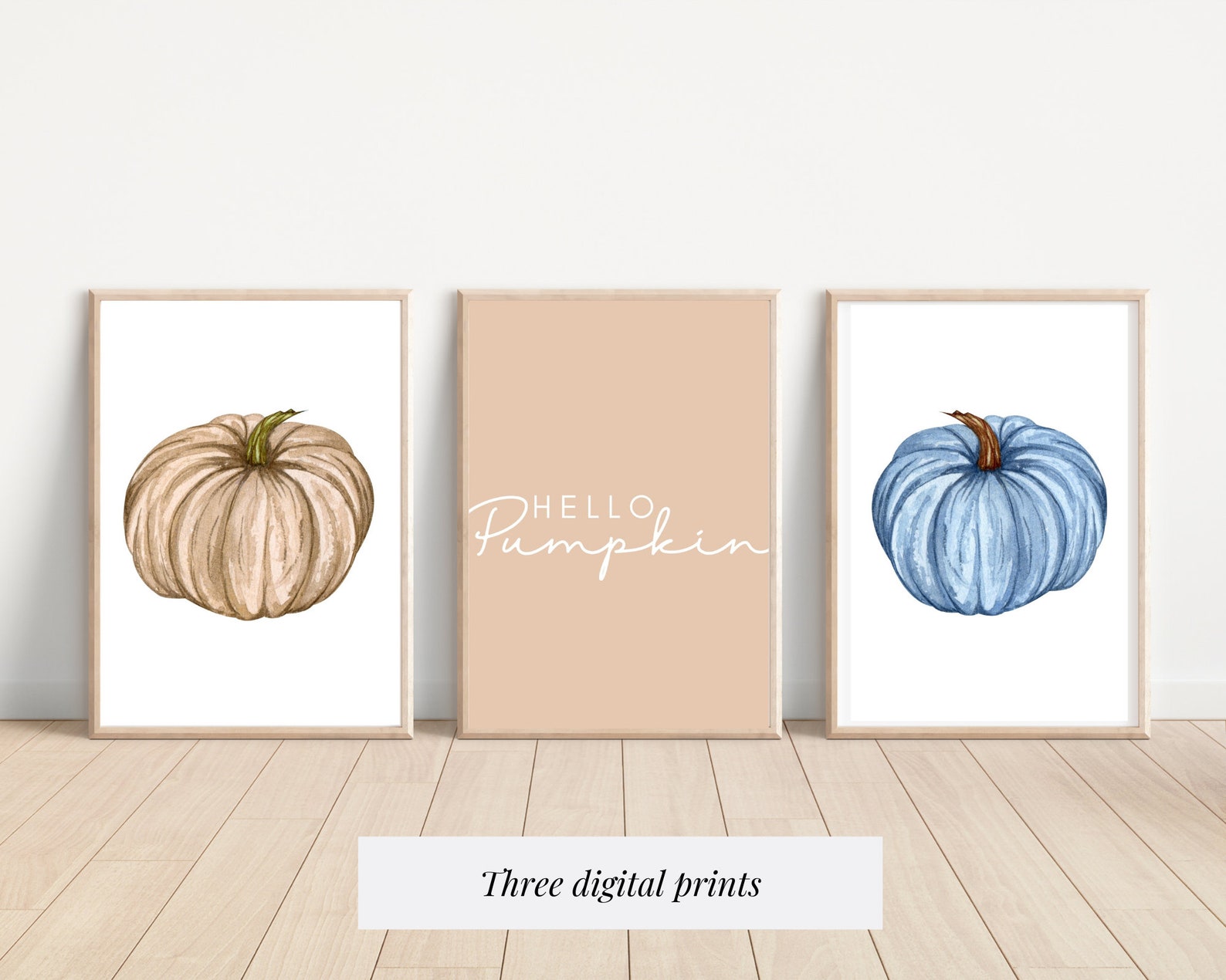 Hello Pumpkin Printable Wall Art DIGITAL FILE Fall Wall Decor - Etsy
