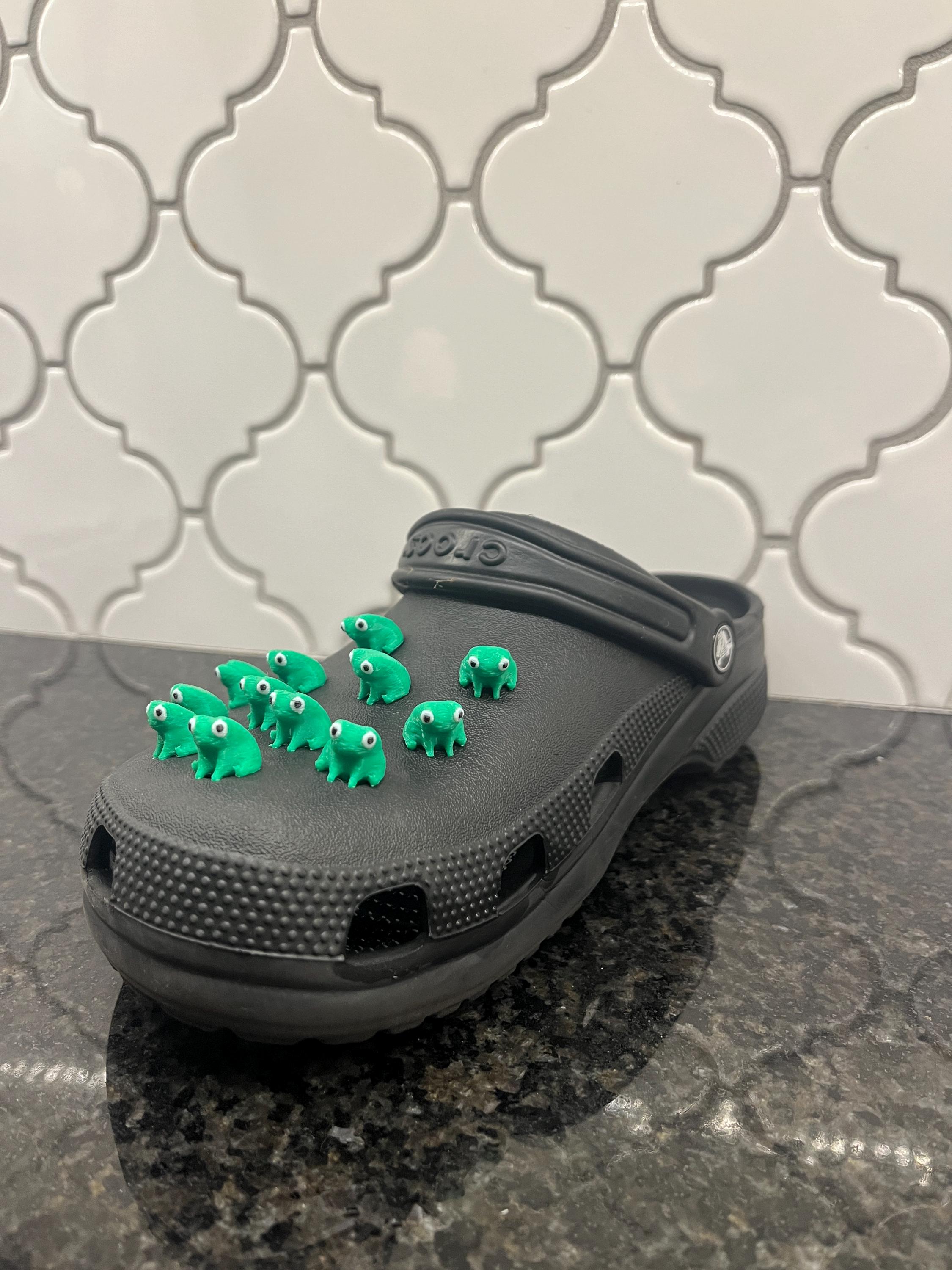 6 Funny Frog Croc Charms - Etsy