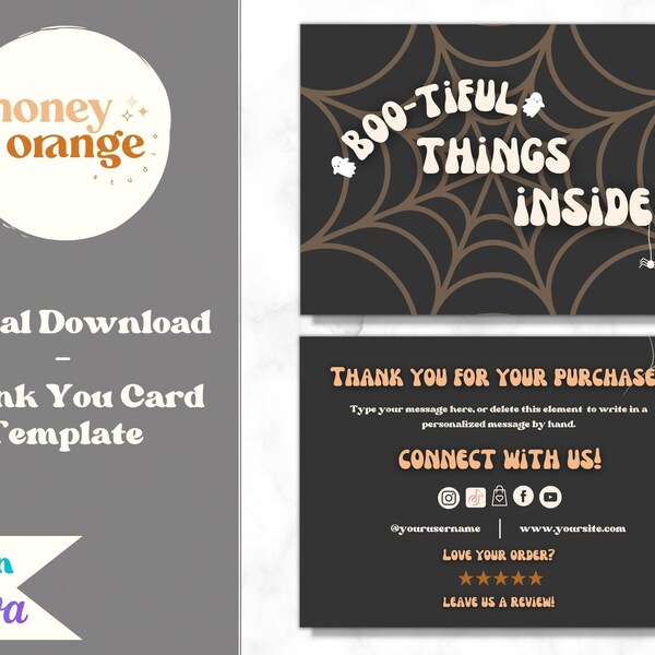 Spooky Thank You - Etsy
