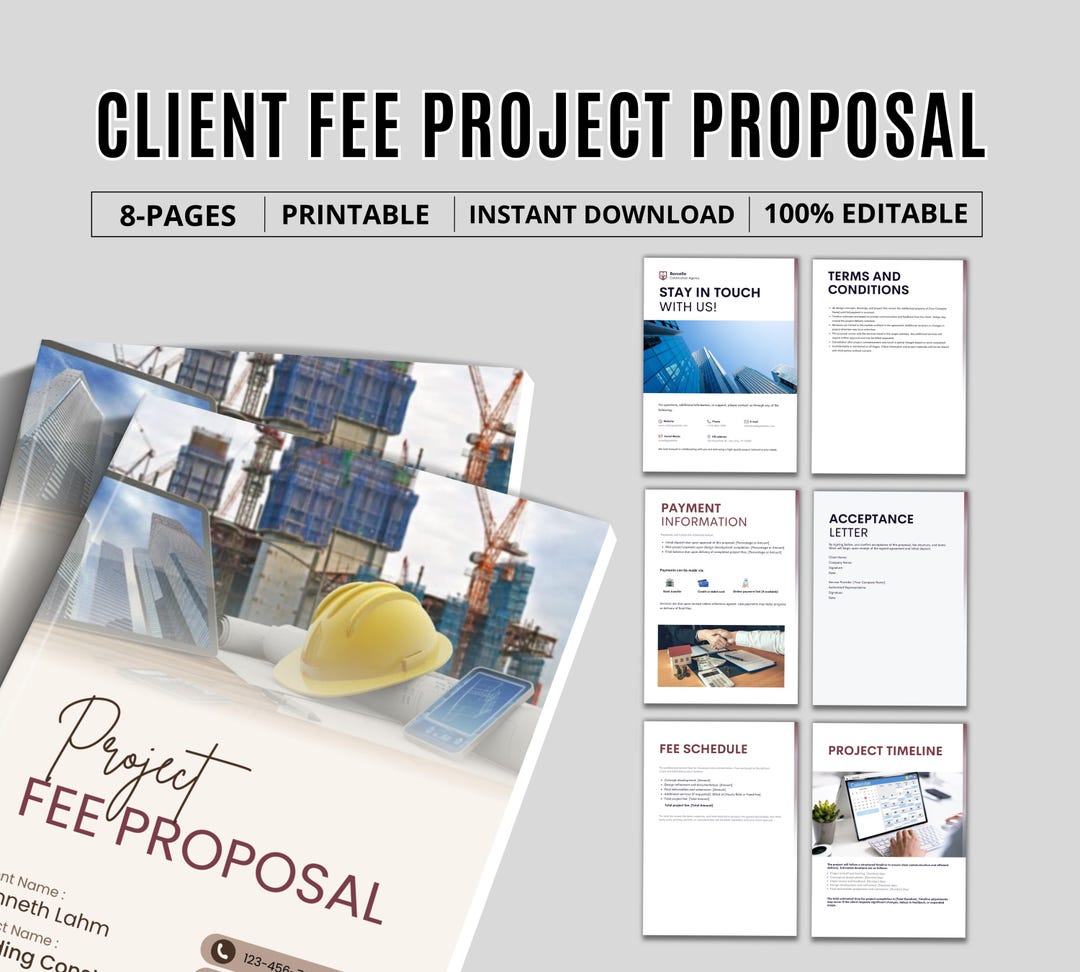AEC Client Fee Project Proposal Template, Editable Client Fee Project ...
