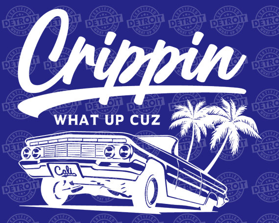 Crip PNG Crippin Blue Lowrider West Coast Cali Crip - Etsy