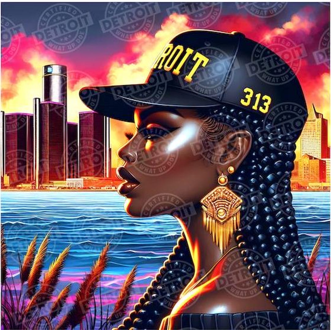 Detroit PNG, Detroit Babe, Detroit Skyline, Detroit Girl, 313, Clip Art ...