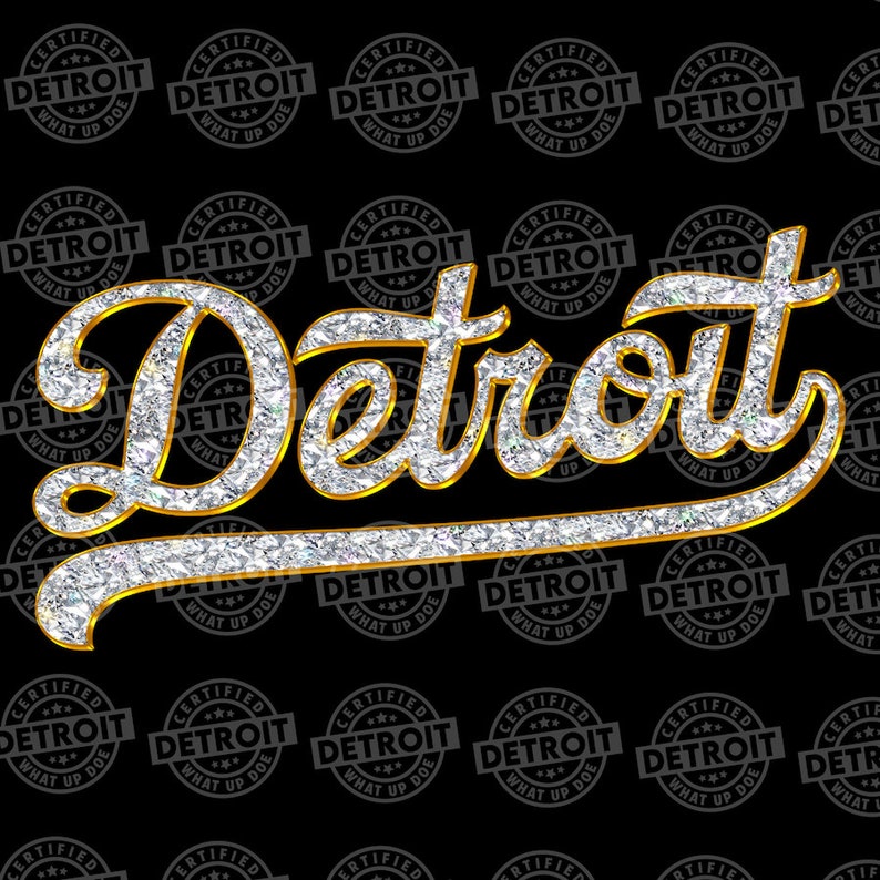 Detroit PNG, Diamond Detroit Name Tag, 313, Detroit Clip Art - Etsy