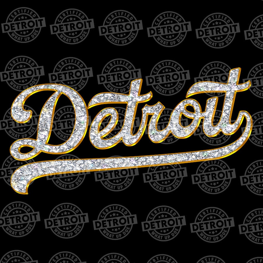 Detroit PNG, Diamond Detroit Name Tag, 313, Detroit Clip Art - Etsy UK