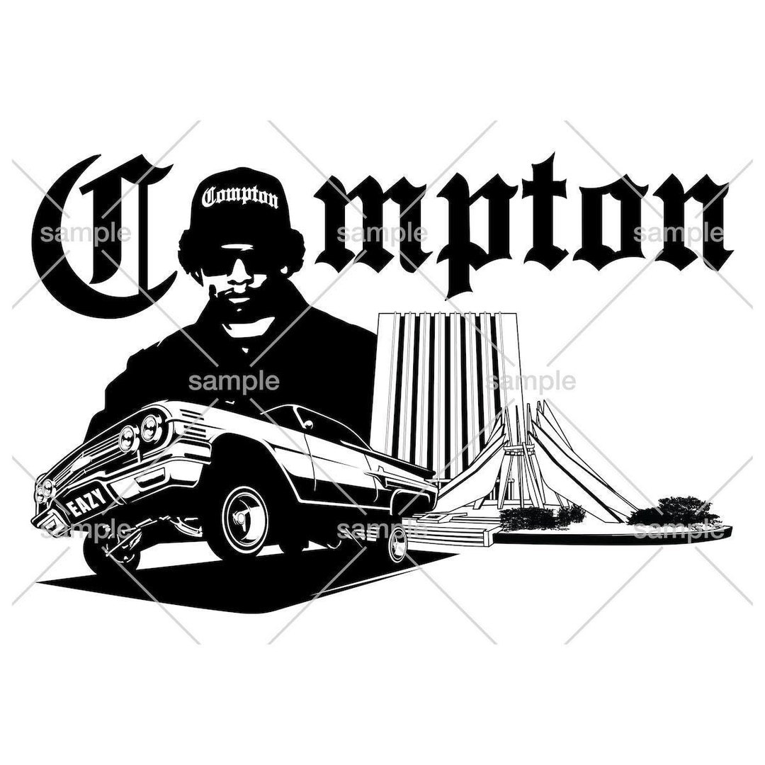 Compton PNG, Eazy E, F the Police, N.W.A - Etsy