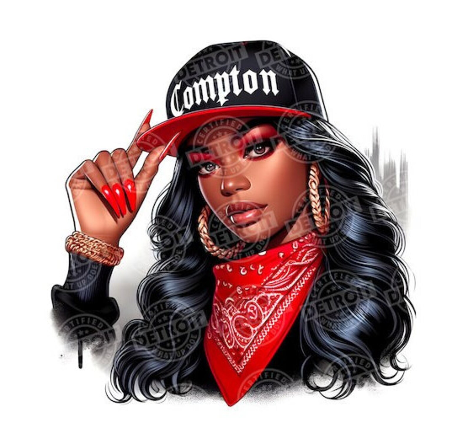 Compton PNG, Compton Girl, Piru Bloods, Pirus, Red, Gang, Compton Clip ...