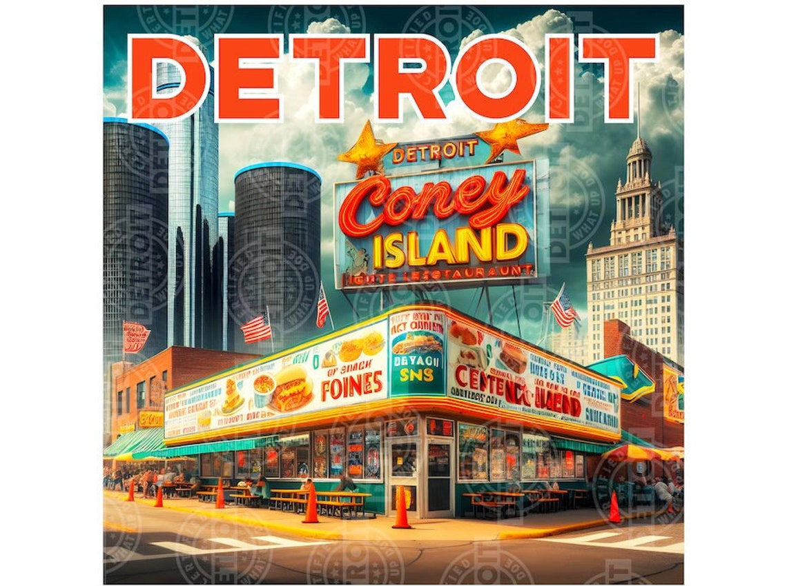 Detroit PNG, Coney Island, Detroit Clip Art, 313, What up Doe, Detroit ...