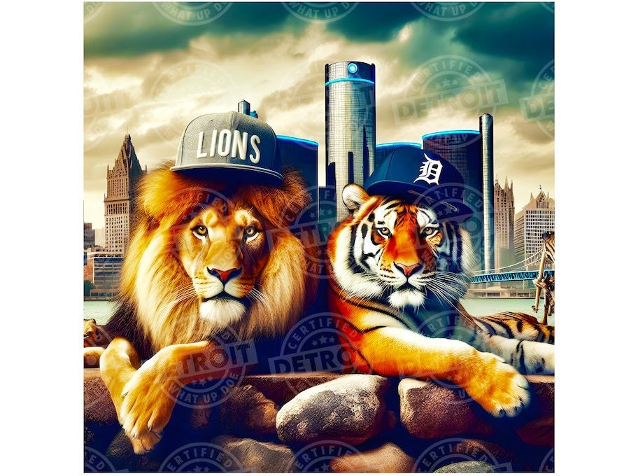 Detroit PNG, Tigers, Lions, Detroit Clip Art - Etsy