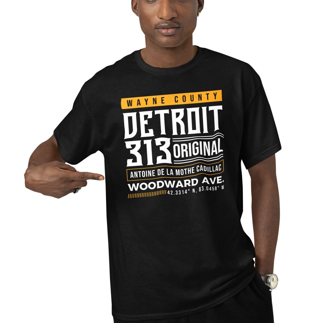 Detroit, 313, Michigan, What up Doe, Woodward, Unisex Black T-shirt - Etsy