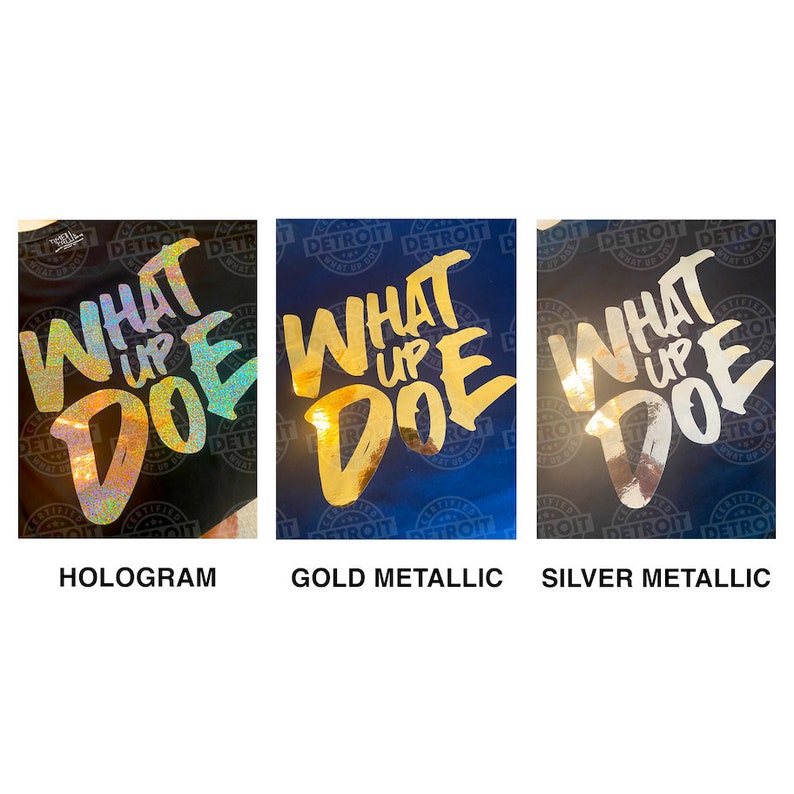 What up Doe, Detroit, Gold Metallic, Silver Metallic, Hologram, Gold ...
