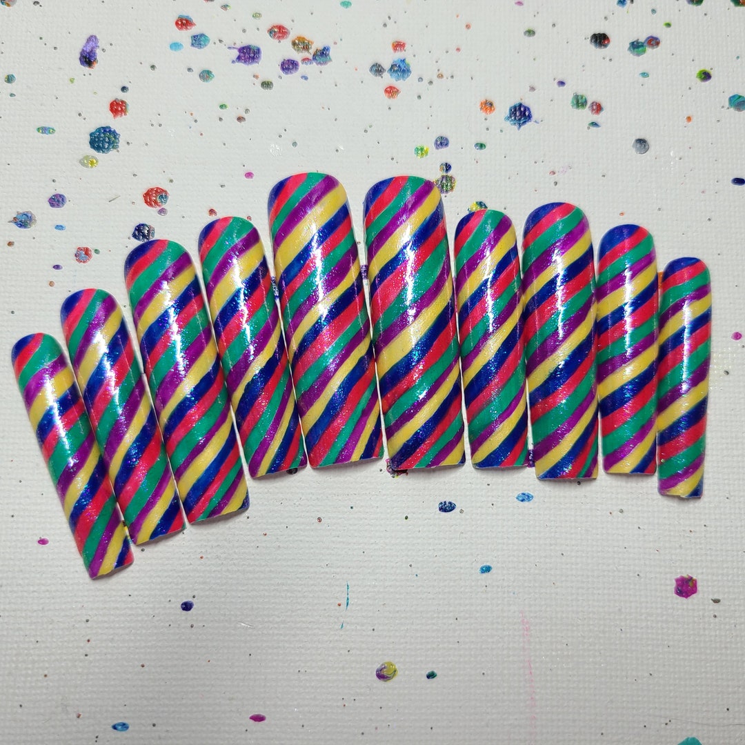 Unicorn Lollipop Nails - Etsy