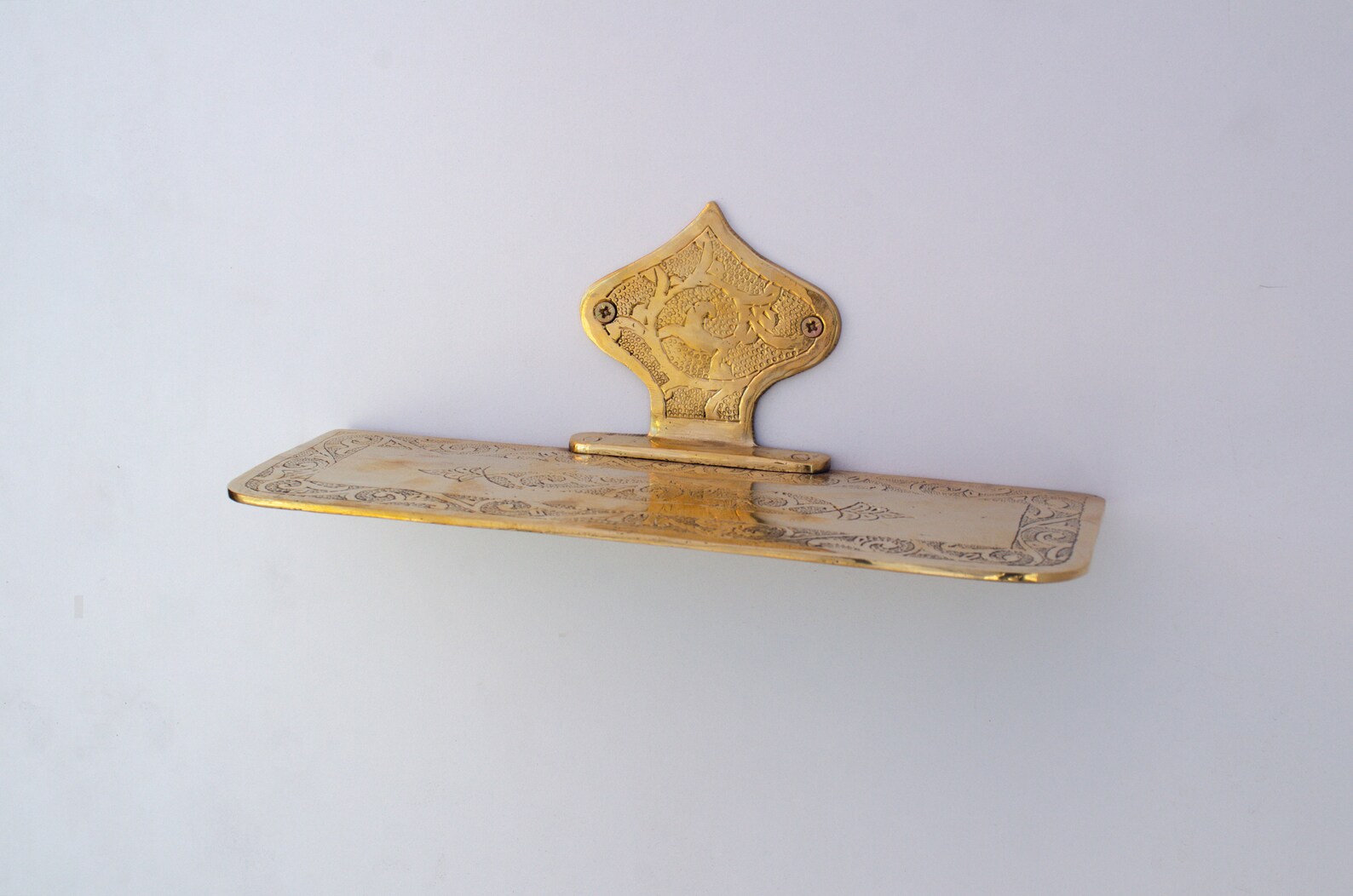 Bathroom Storage Solid Brass Wall Shelf Hanging Shelf Brass - Etsy