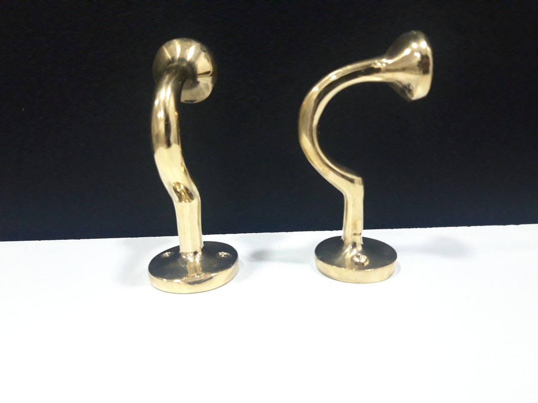 Antique Solid Brass Hooks, Curved Decorative Hooks Organizer Hooks, Coat Hooks, Towel Hooks ...