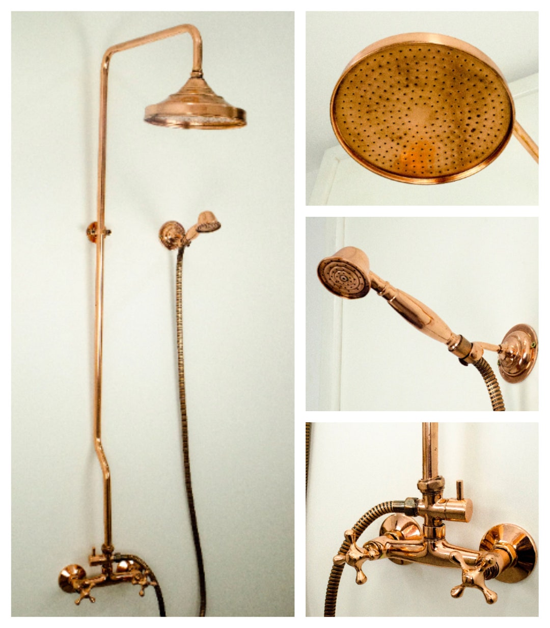 Copper Shower System, Copper Shower Sets With Hand Sprayer, Copper ...
