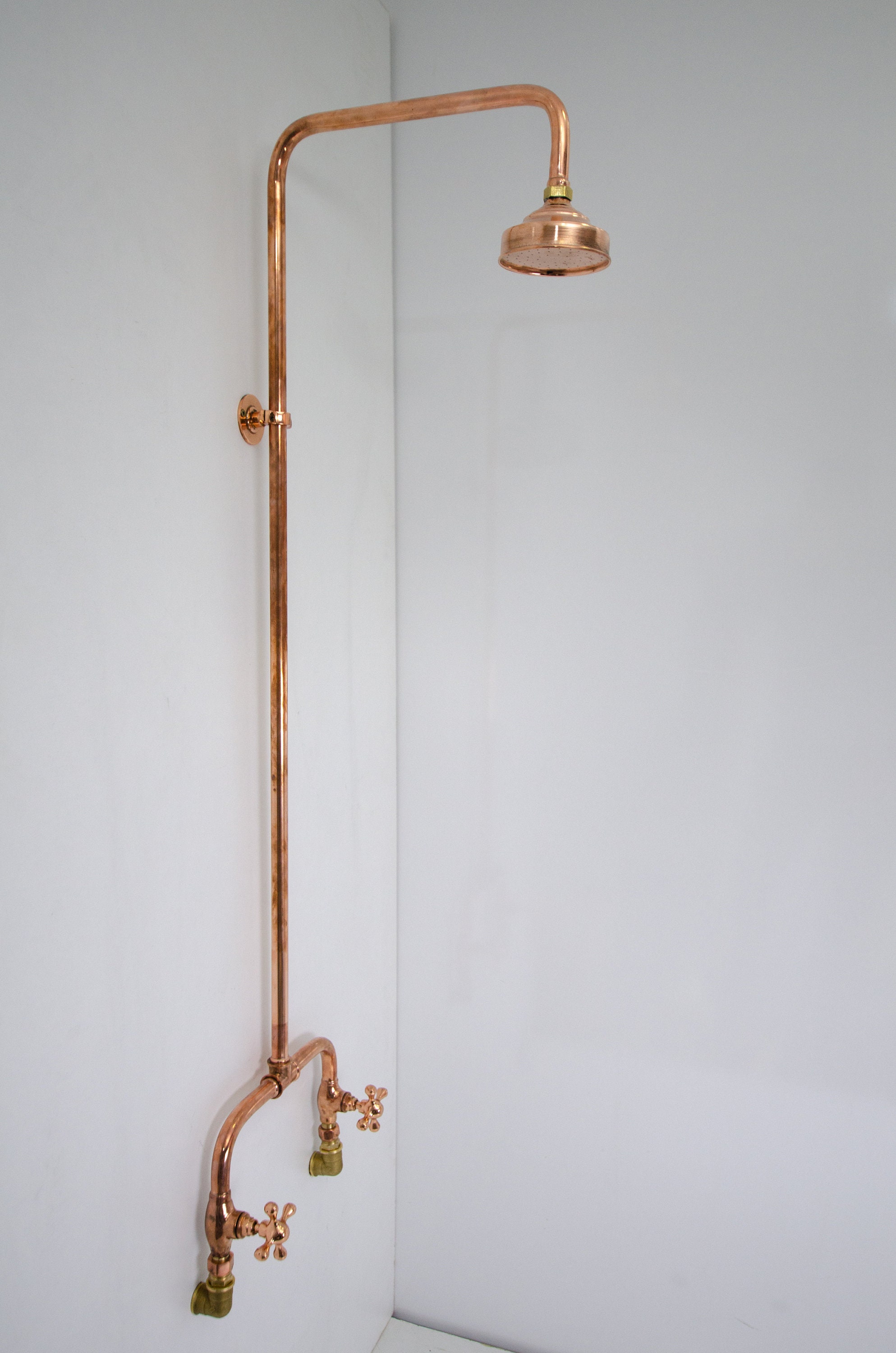 Copper Shower Combo System Antique Copper Outdoor-indoor Shower Faucet ...
