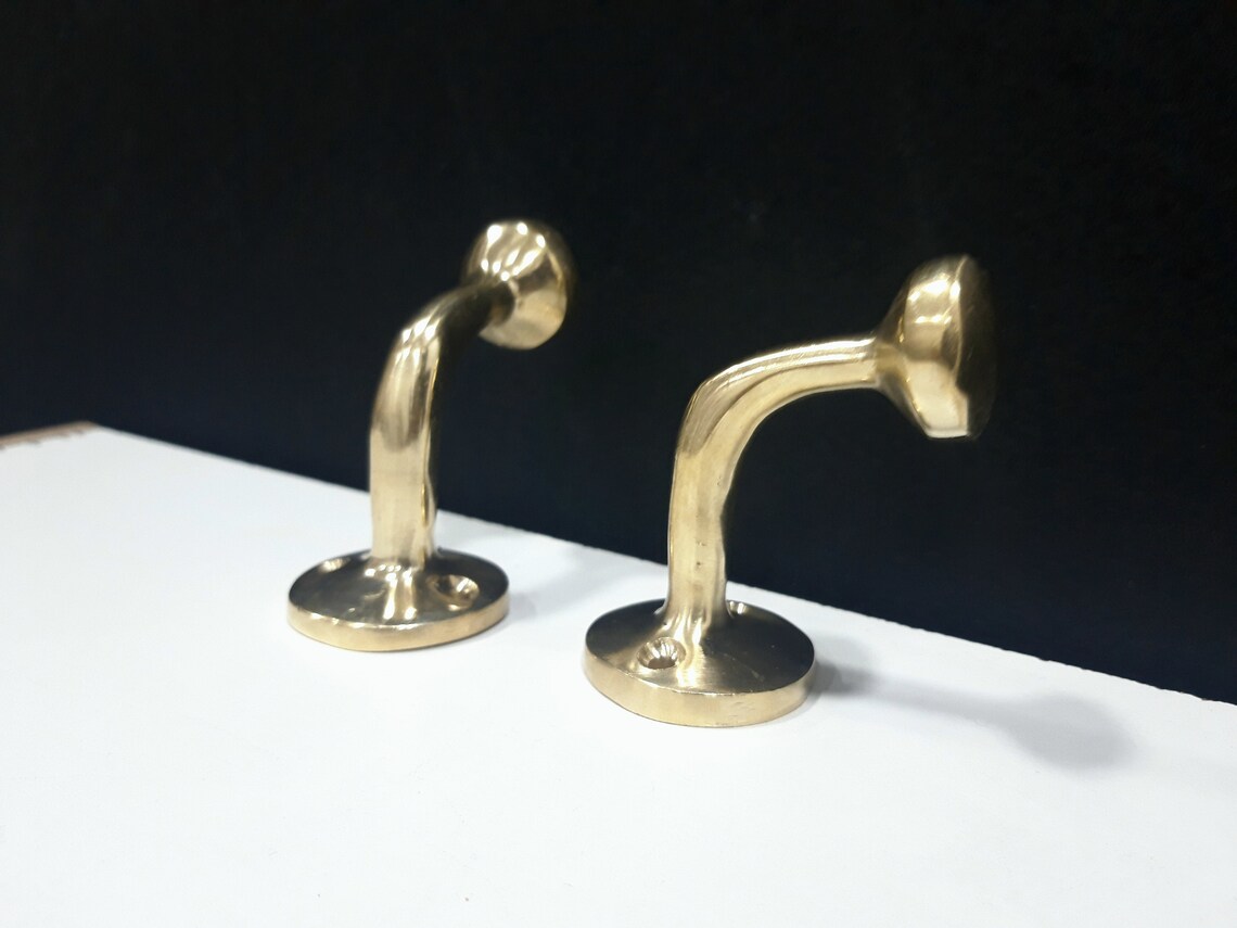 Unlacquered Brass Decorative Hook Unique Brass Wall Hooks Boho Wall ...