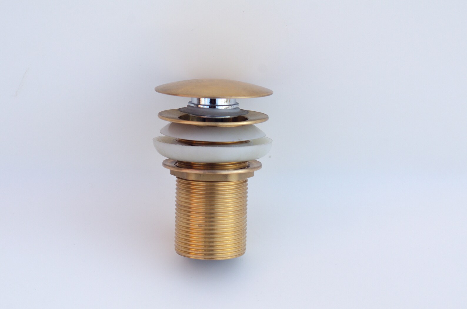 Unlacquered Brass Sink Pop up Drain, Push Button Stopper - Etsy