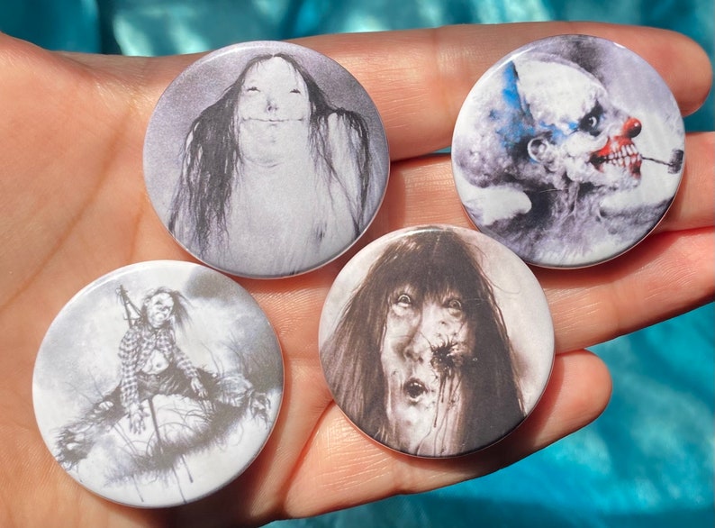 Scary Stories to Tell in the Dark 1.5 Metal Pinback Buttons Set 90s ...