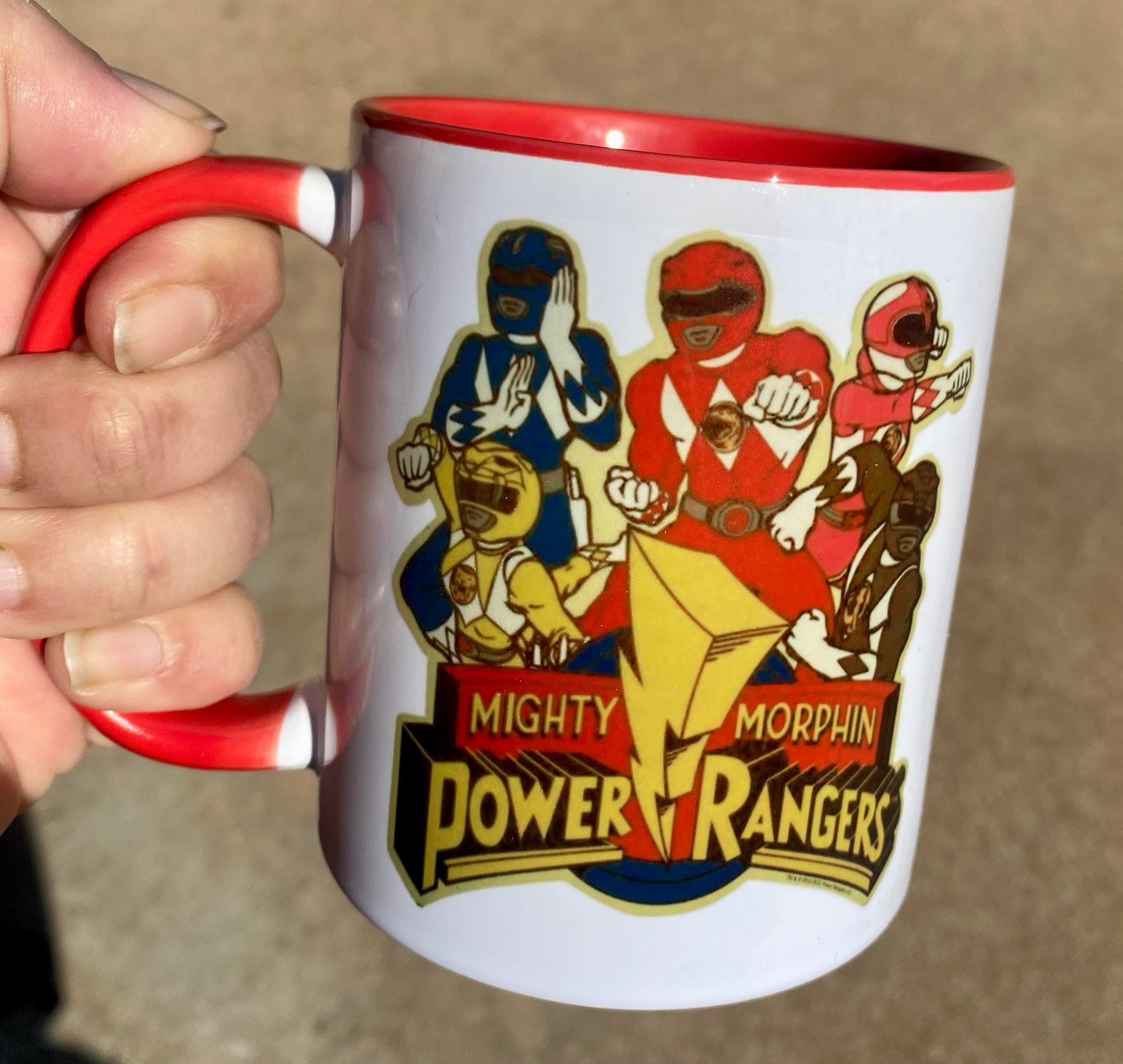 90s Mighty Morphin Power Rangers Mug 1990s Original Power Ranger Logo ...