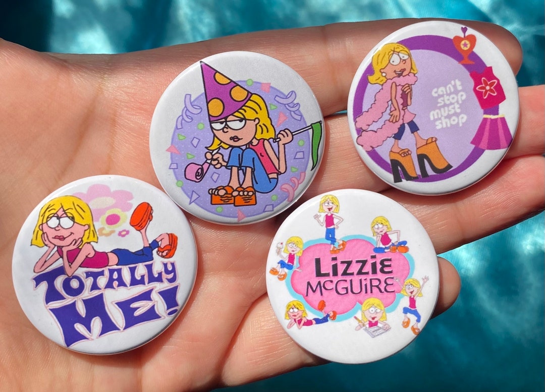 90s Teen Queen Lizzie 1.5 Metal Pinback Buttons Set Retro Millennial ...