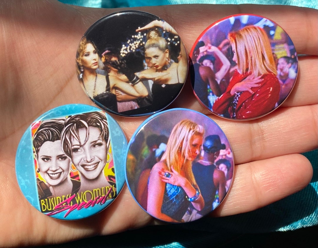 90s Cult Classic Romy and Michele Pins Madonna Twins Prom Business ...