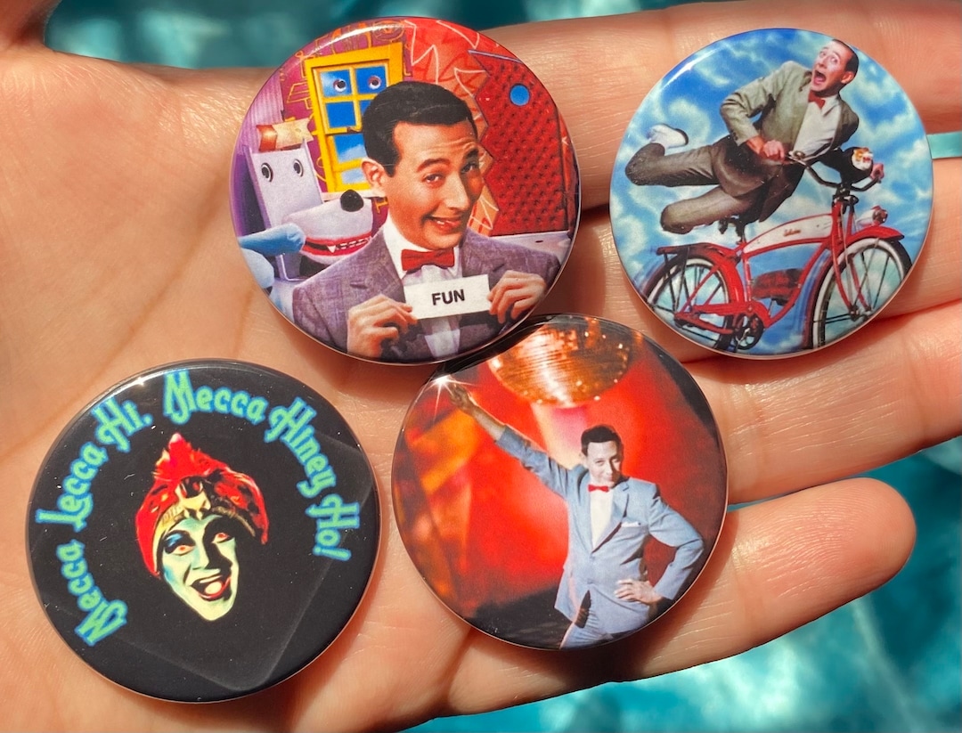Pee Wees Playhouse 1.5 Metal Pinback Buttons Set 80s Retro Kids TV Show ...