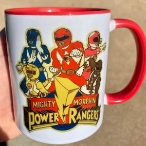 90s Mighty Morphin Power Rangers Mug 1990s Original Power Ranger Logo ...