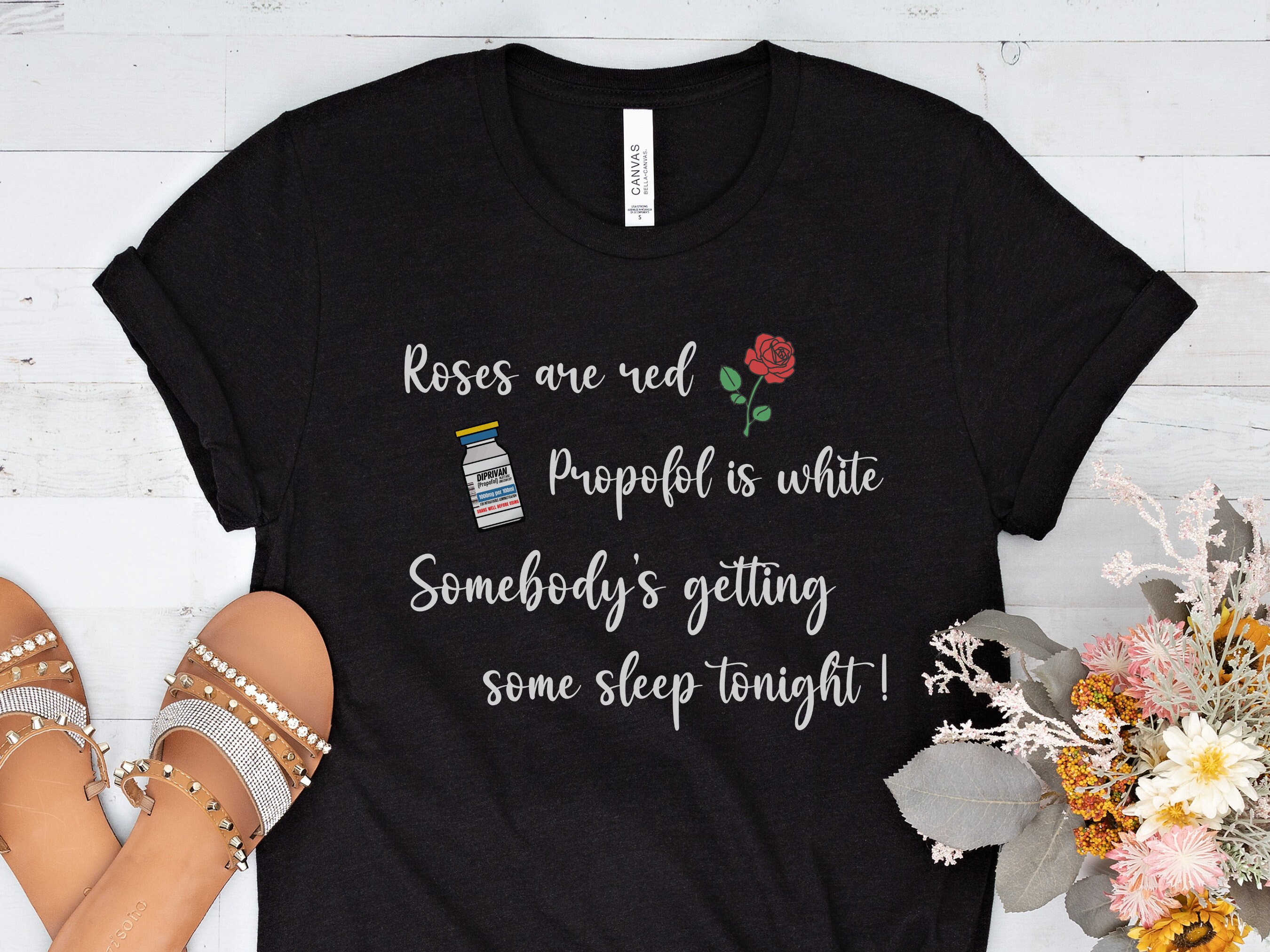 Roses Are Red Funny Propofol Shirt Funny ICU Shirt ICU Nurse Intensive ...