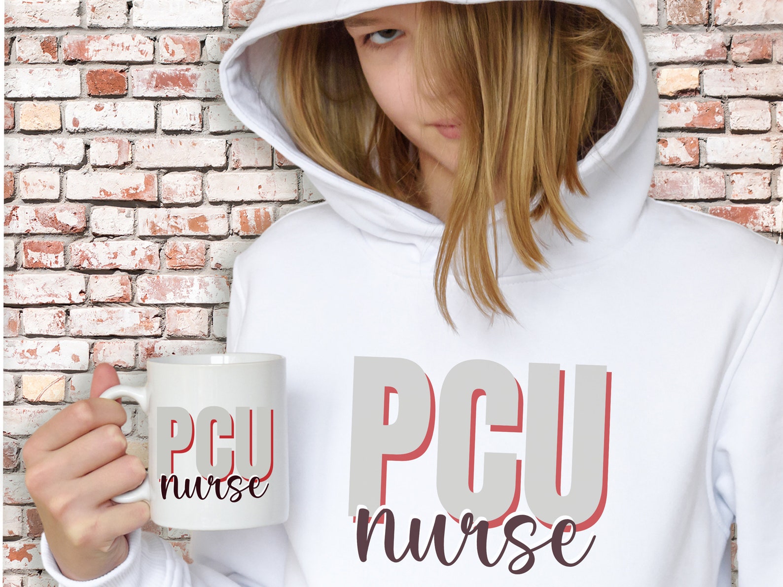 PCU Nurse PNG Red and Grey Progressive Care Unit Sublimation File ...