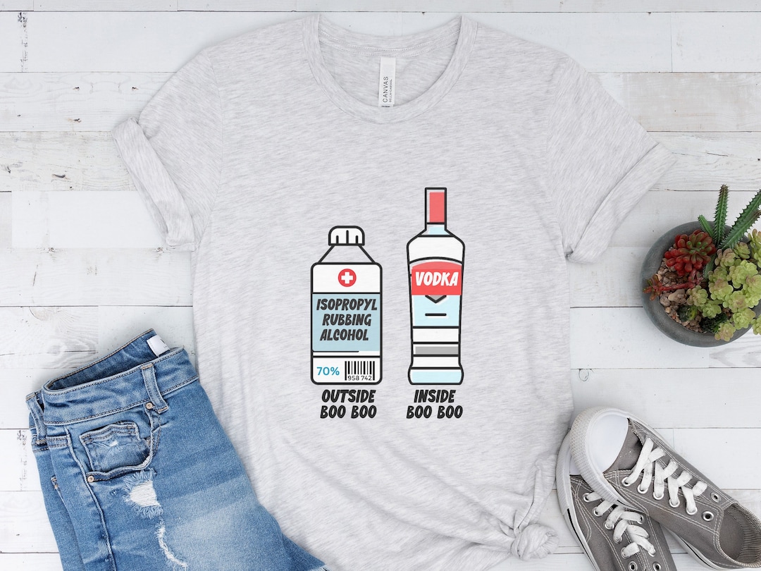 Funny Alcoholic Beverage T-shirt Vodka Humor, Comical Graphic Tee ...