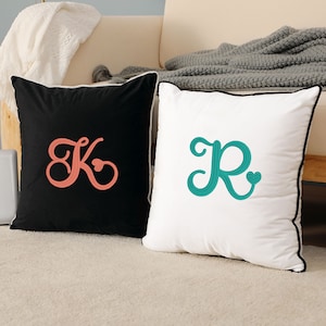 Personalized Velvet Pilow; Custom Monogram Embroidery Pillow ...