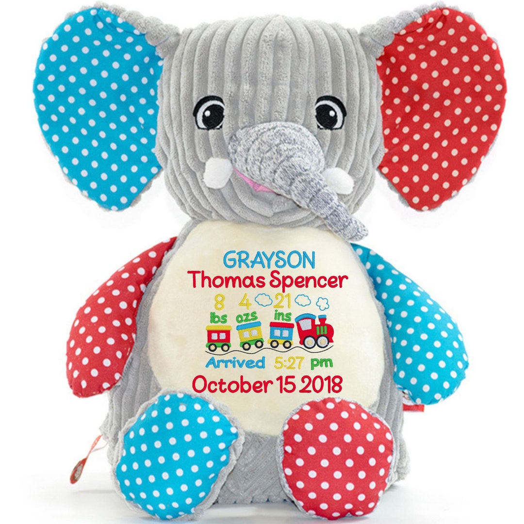 Personalized Embroidered Stuffed Animal; "elly Razzleberry" the ...