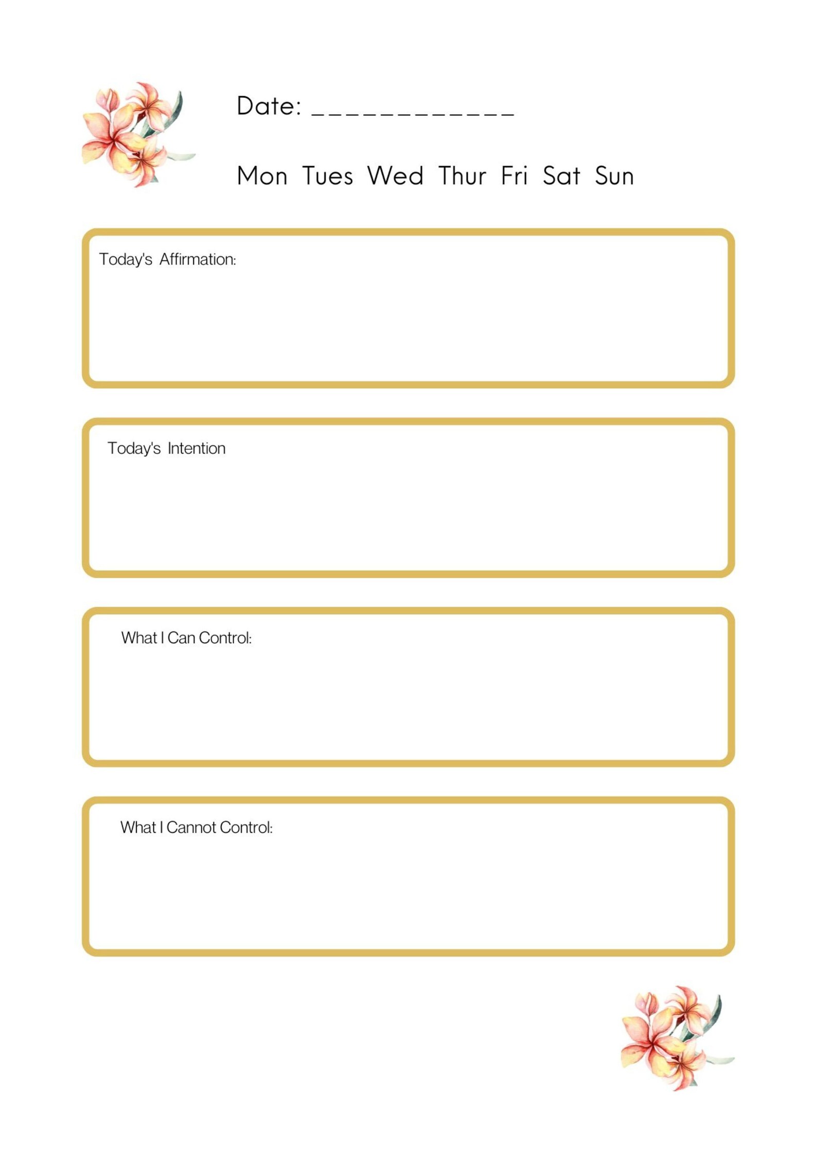 Printable Daily Mindfulness Journal - Etsy