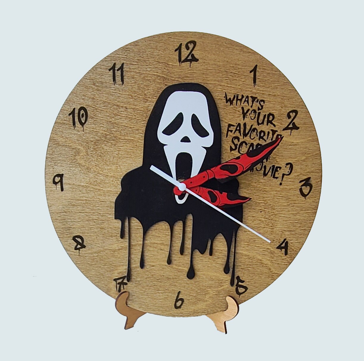 Halloween Decoration, Ghost Face Wall Clock, Ghost Face Clock, Scream ...