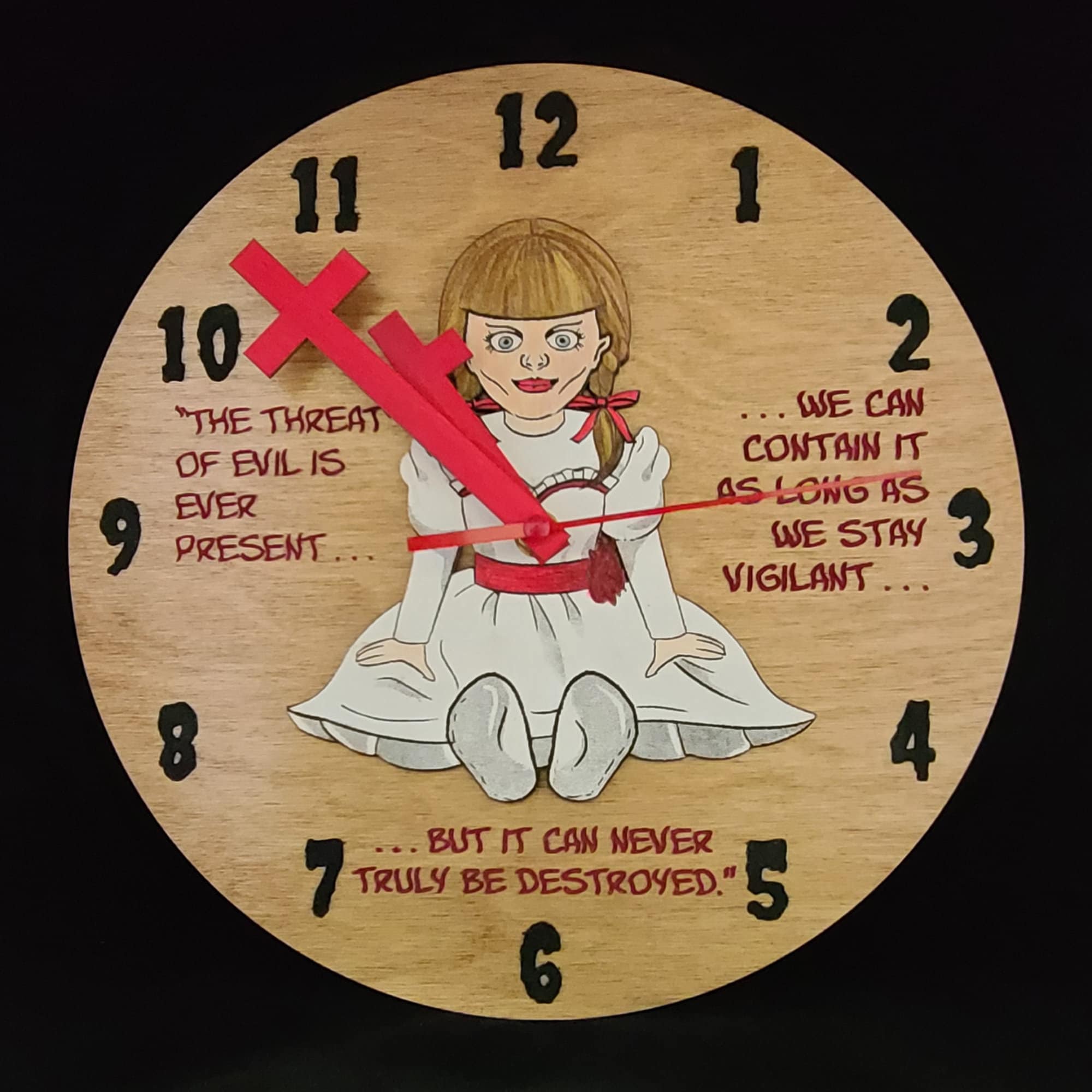 Halloween Wall Decor Annabelle Clock the Conjuring the Nun - Etsy