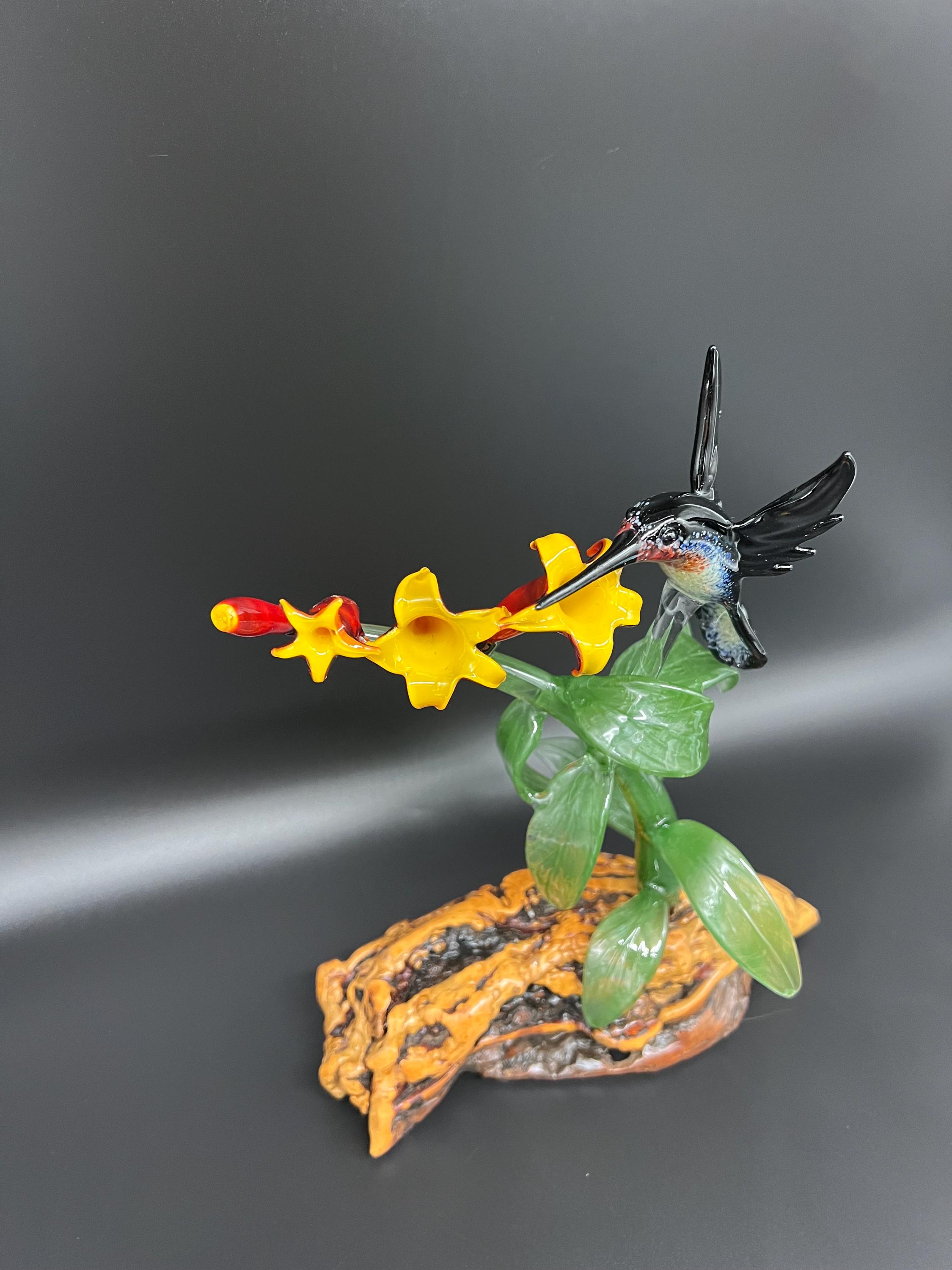 Hummingbird Floating in Flowers - Etsy
