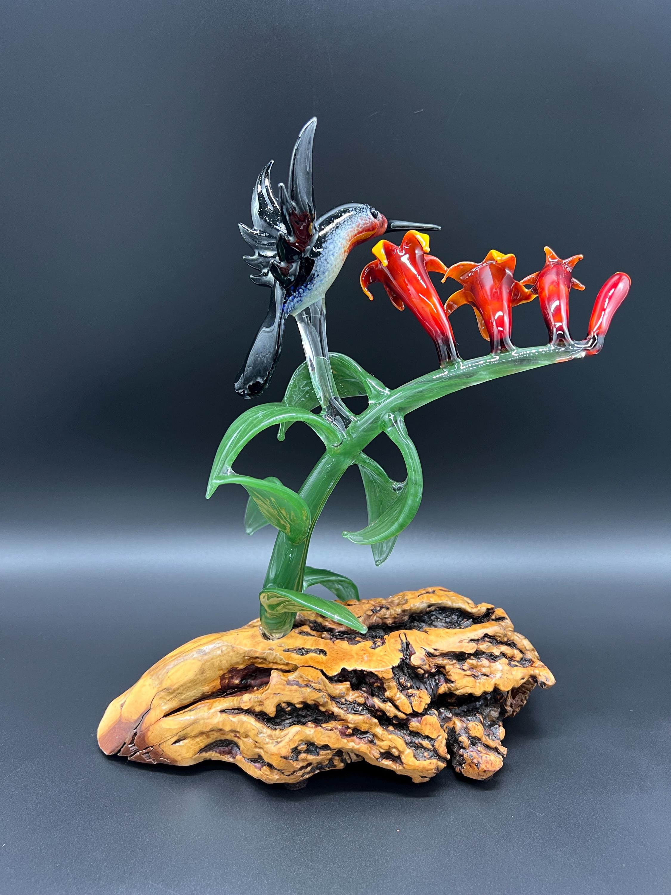Hummingbird Floating in Flowers - Etsy