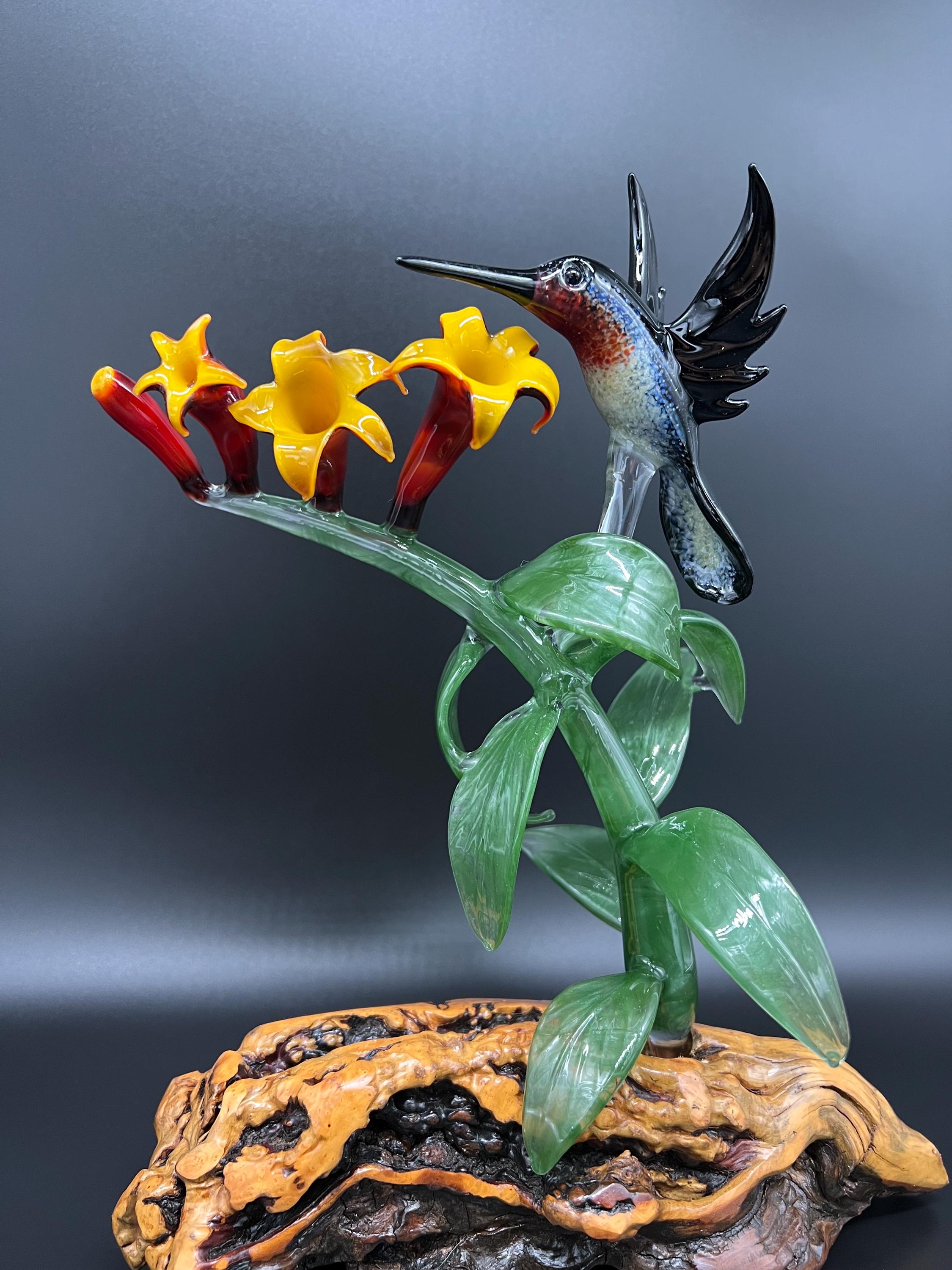 Hummingbird Floating in Flowers - Etsy