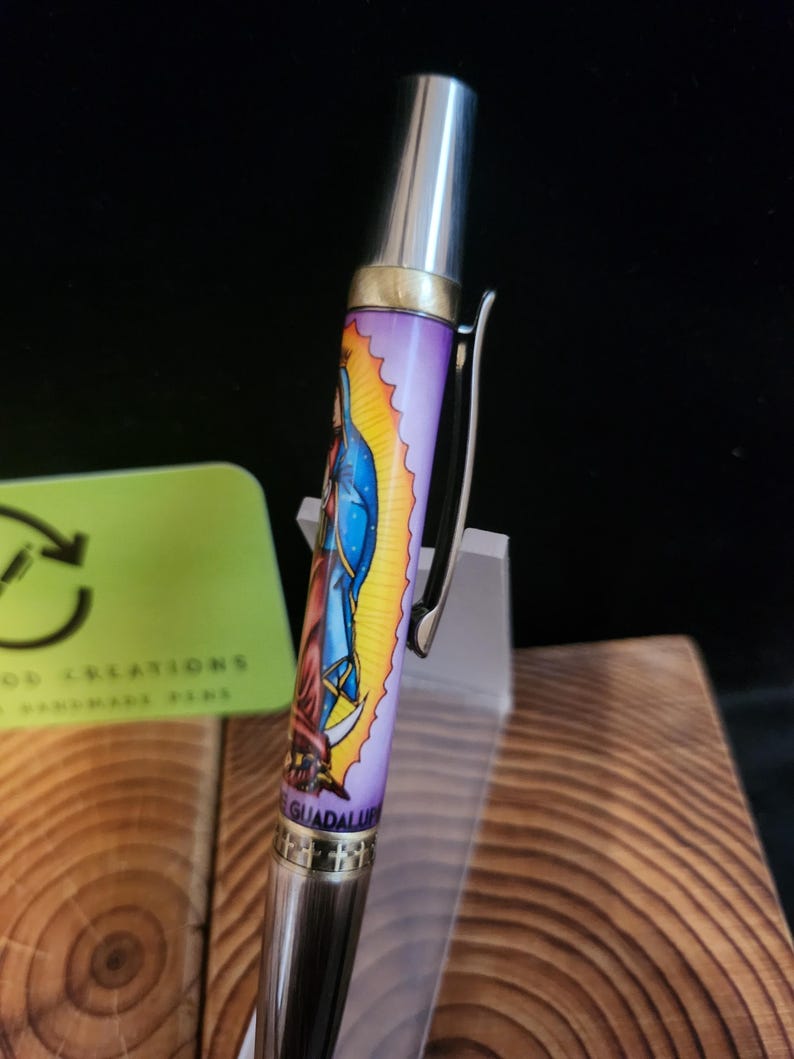 Handmade La Virgen De Guadalupe Twist Pen. - Etsy