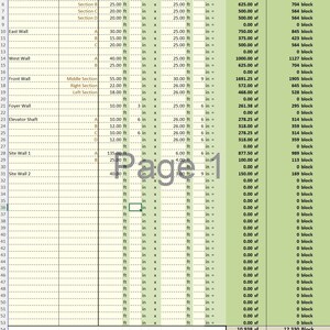 Block Takeoff | CMU Estimate Spreadsheet - Etsy