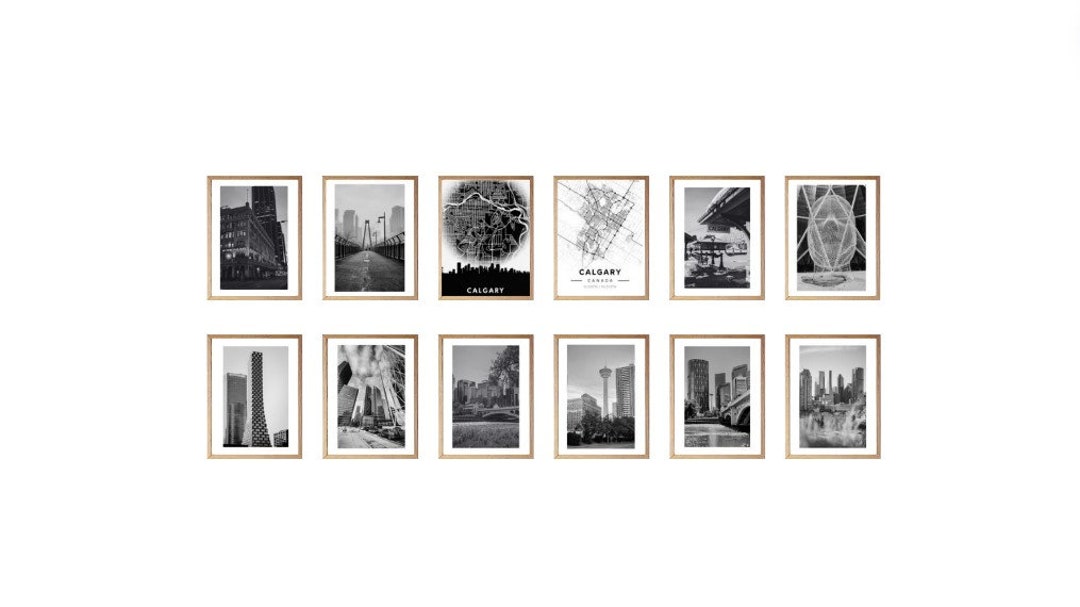 Calgary Art, Calgary Print, Calgary Map, Calgary Skyline, Calgary Set ...